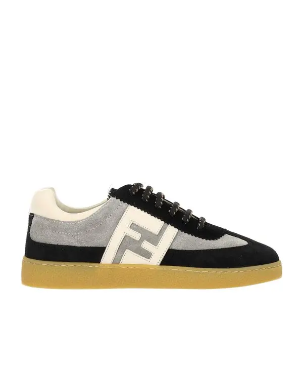 Fendi Colorblocked Lace-up Sneakers - Multicolor