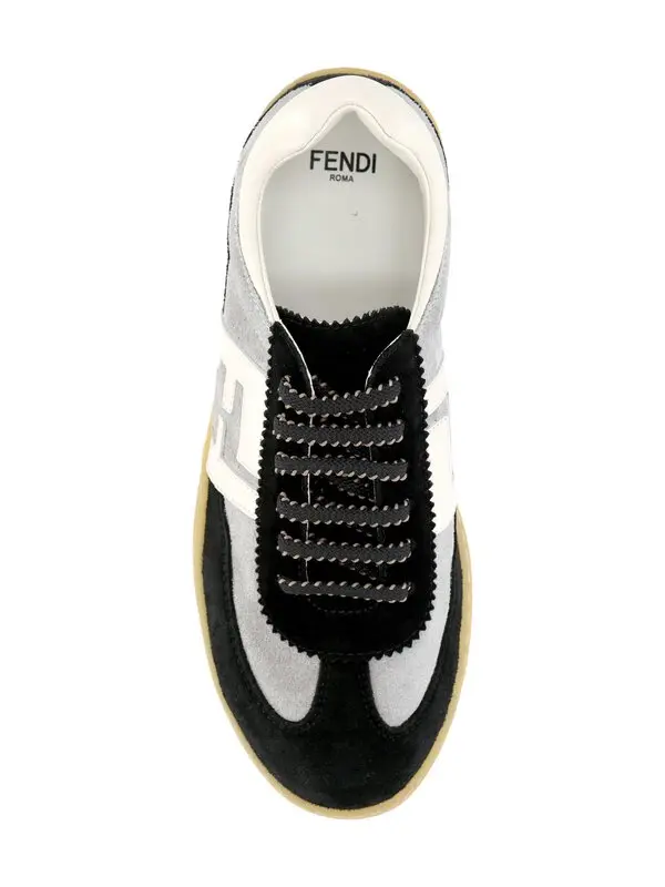 Fendi Colorblocked Lace-up Sneakers - Multicolor