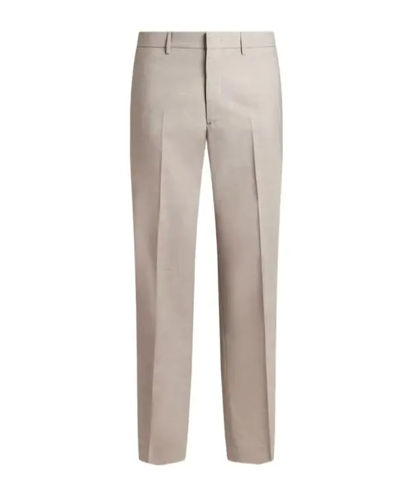 Etro Slub Wool-blend Trousers - Nude