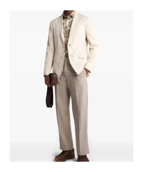 Etro Slub Wool-blend Trousers