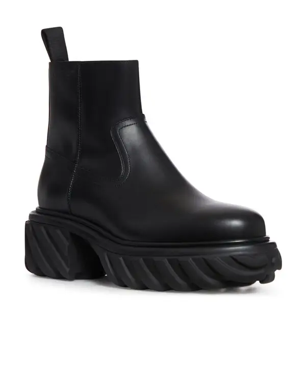 Off-White Exploration Motor Round Toe Ankle Boots