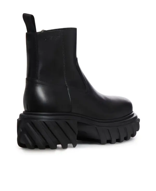 Off-White Exploration Motor Round Toe Ankle Boots