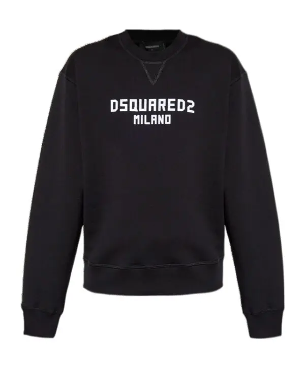 Dsquared2 Logo Printed Crewneck Sweatshirt - Black
