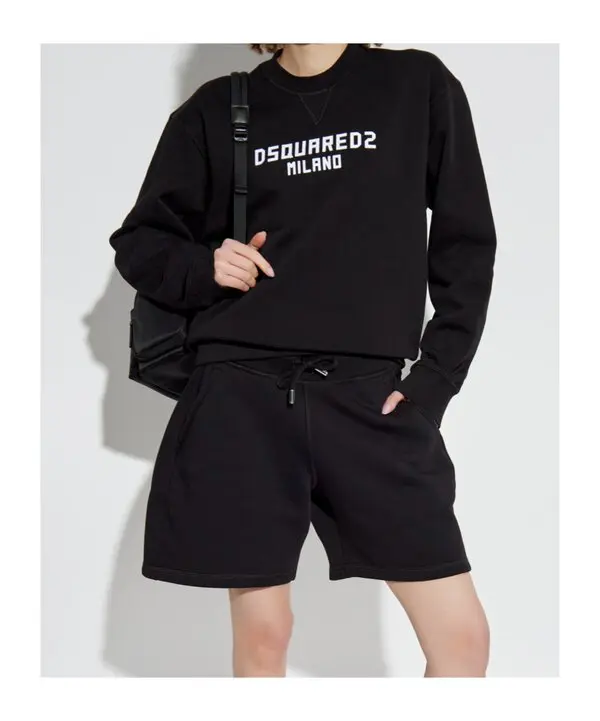 Dsquared2 Logo Printed Crewneck Sweatshirt - Black
