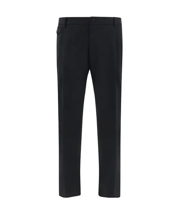 Dolce & Gabbana Pleated Tailored Twill Pants - Black