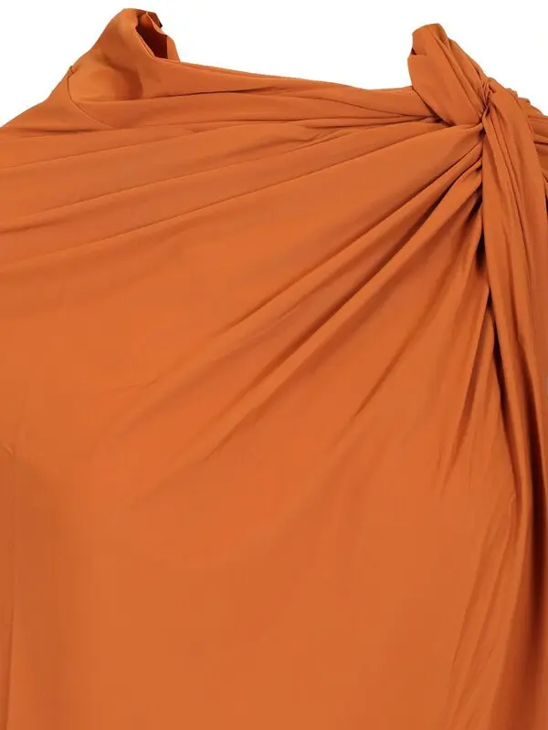 AMAZUIN Milla Raw-cut Skirt With Pleated Detail