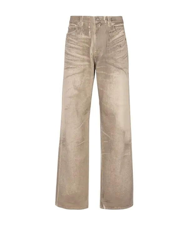 Balmain Loose-fit Denim Jeans - Beige