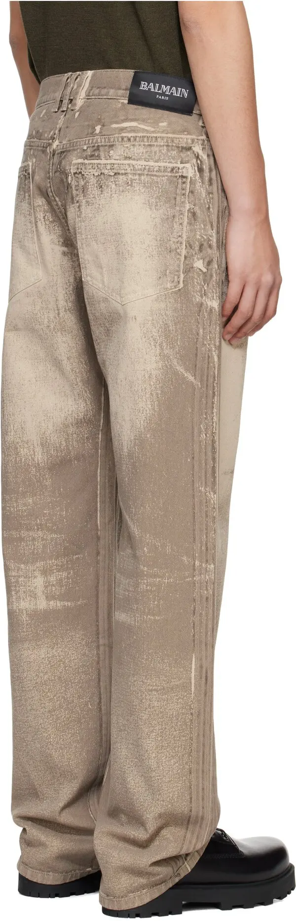 Balmain Loose-fit Denim Jeans - Beige