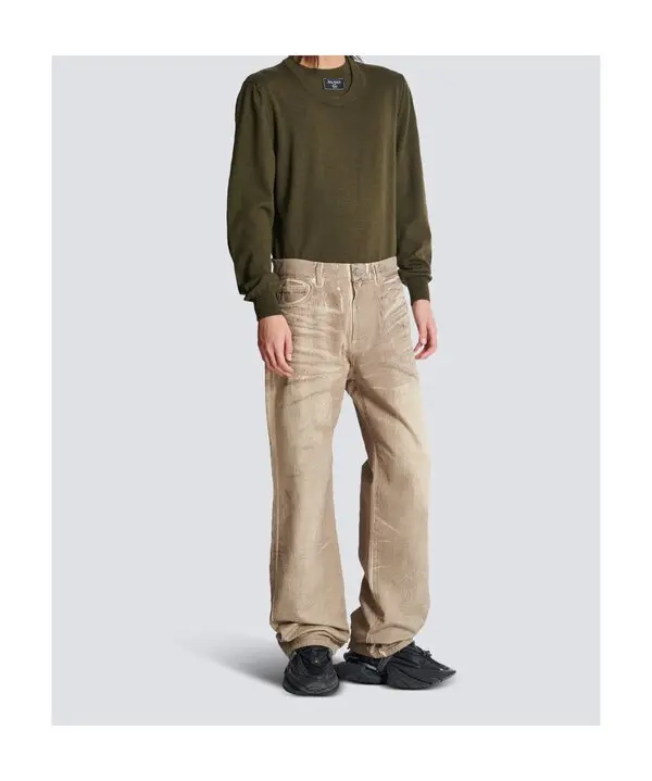 Balmain Loose-fit Denim Jeans - Beige