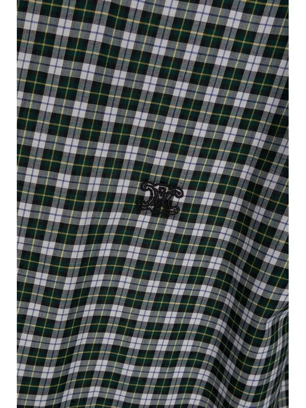 Celine Shirt In Tartan Cotton Cloth
