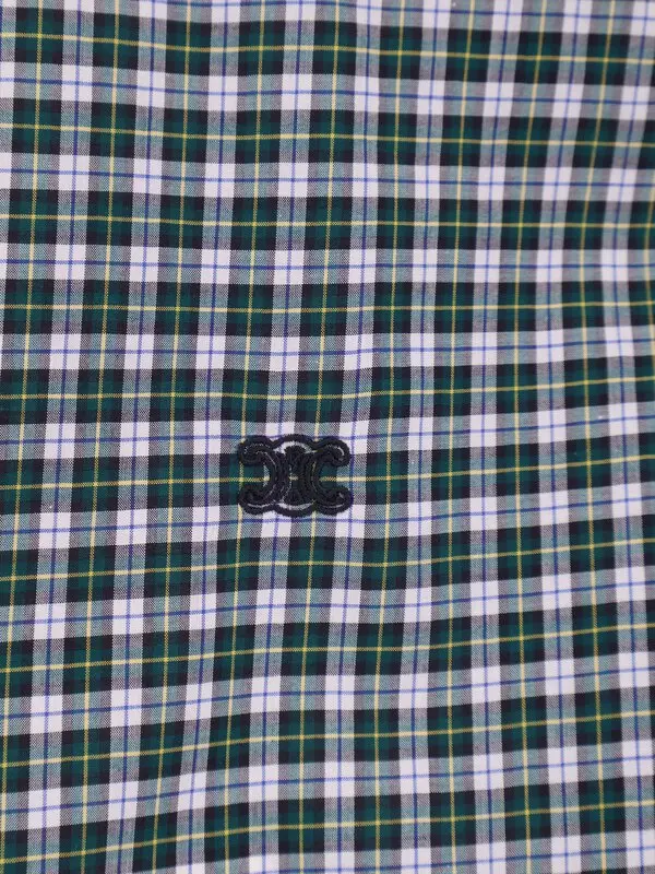 Celine Shirt In Tartan Cotton Cloth