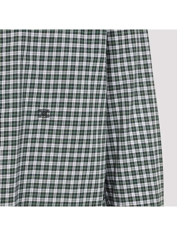 Celine Shirt In Tartan Cotton Cloth