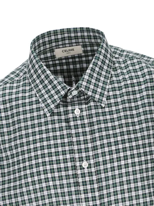 Celine Shirt In Tartan Cotton Cloth