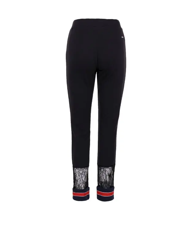 Iceberg Logo Sweatpants With Lace Trim