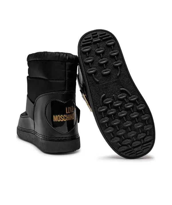 Moschino Round Toe Lace Up Ankle Boots
