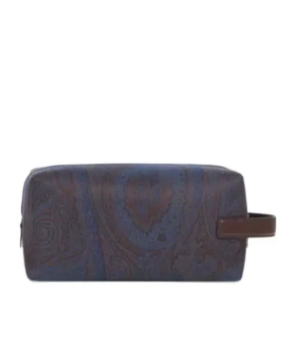 Etro Essential Medium Jacquard Pouch - Blue