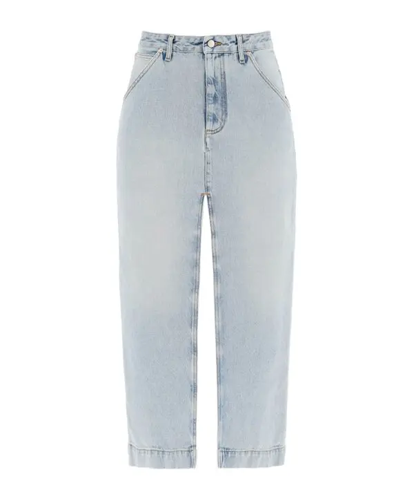 DARKPARK Mid-length Denim Skirt - Gray