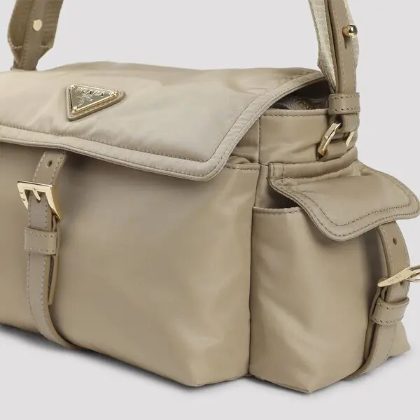 Prada Re Nylon Buckle Shoulder Bag