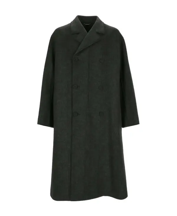 Dior Double-breasted Long-sleeved Coat - Black