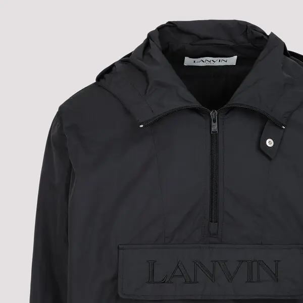 LANVIN Logo-embroidered Hooded Windbreaker Jacket