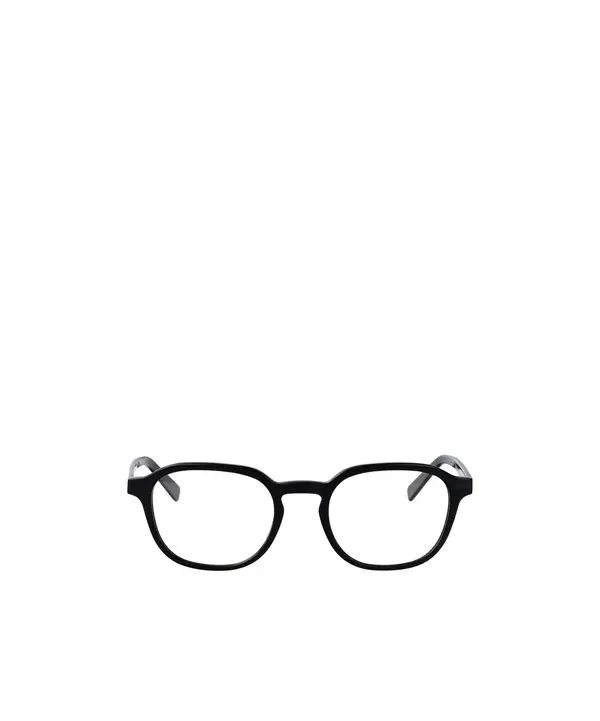 Zegna Square Frame Eyeglasses - Shiny Black