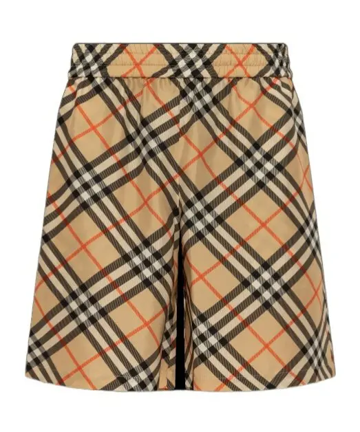 Burberry Vintage Check Elasticated Waistband Shorts - Nude