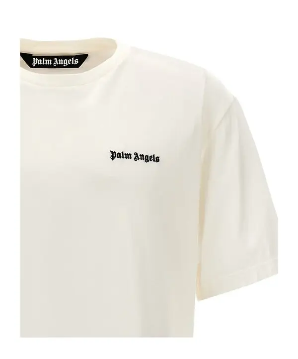 Palm Angels Logo Embroidered Crewneck T-shirt