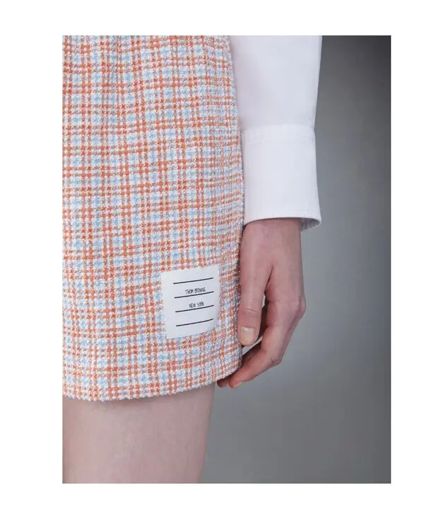 Thom Browne Checked Tweed Drawstring Shorts