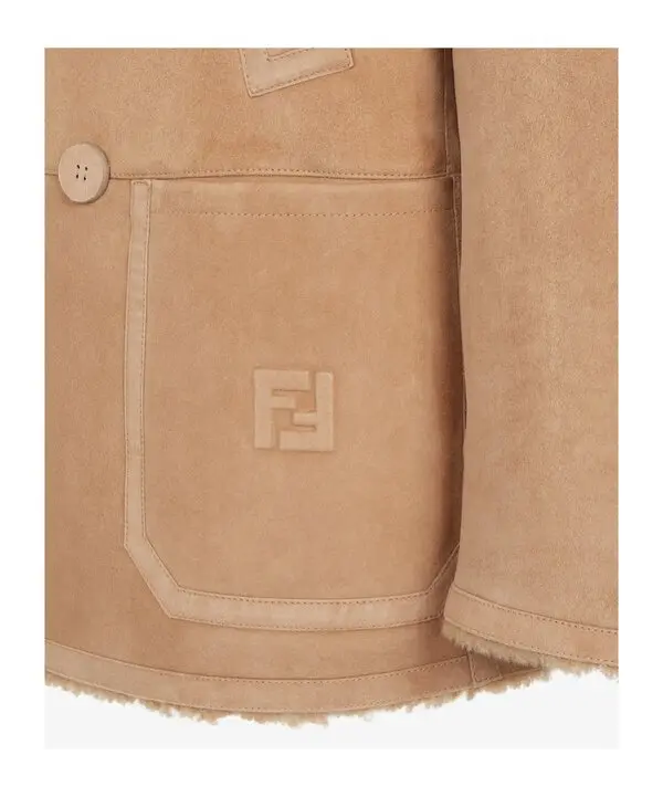 Fendi Sheepskin Blouson With Embossed Ff Logo