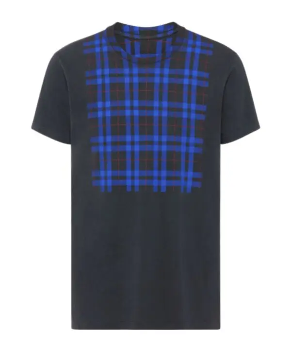 MAISON MARGIELA Checked Panel T-shirt - Anthracite
