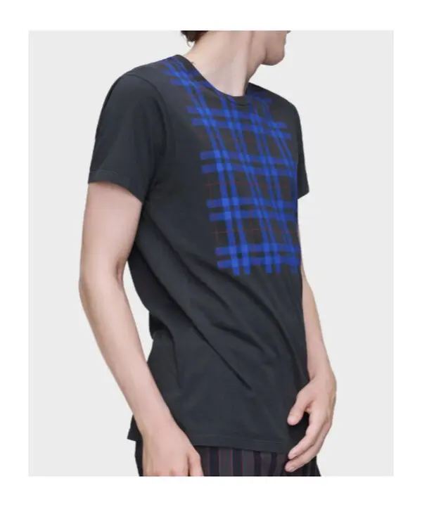 MAISON MARGIELA Checked Panel T-shirt - Anthracite