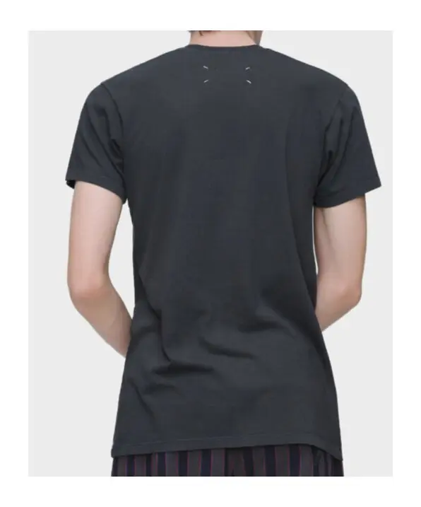 MAISON MARGIELA Checked Panel T-shirt - Anthracite