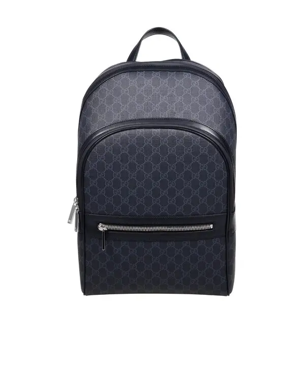 Gucci Monogram Zip Pocket Backpack - Black