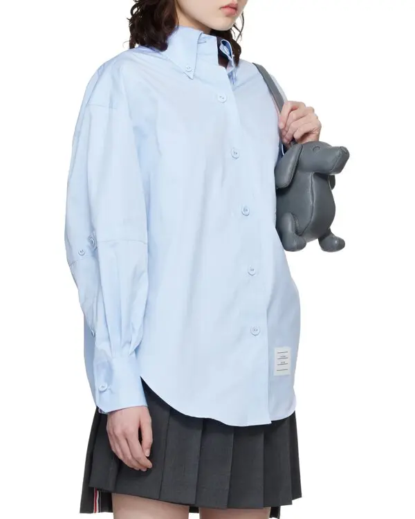 Thom Browne Oversized Poplin Crest Embroidery Shirt