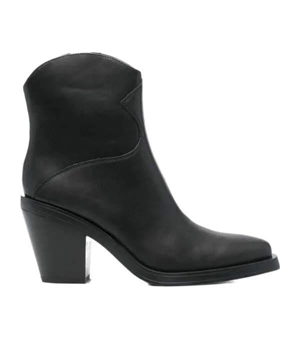 Ash Heeled Boots - Black