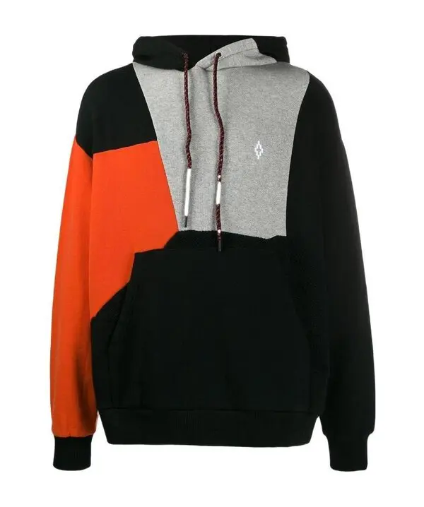 MARCELO BURLON COUNTY OF MILAN Color Lace-up Hooded Sweater - Black