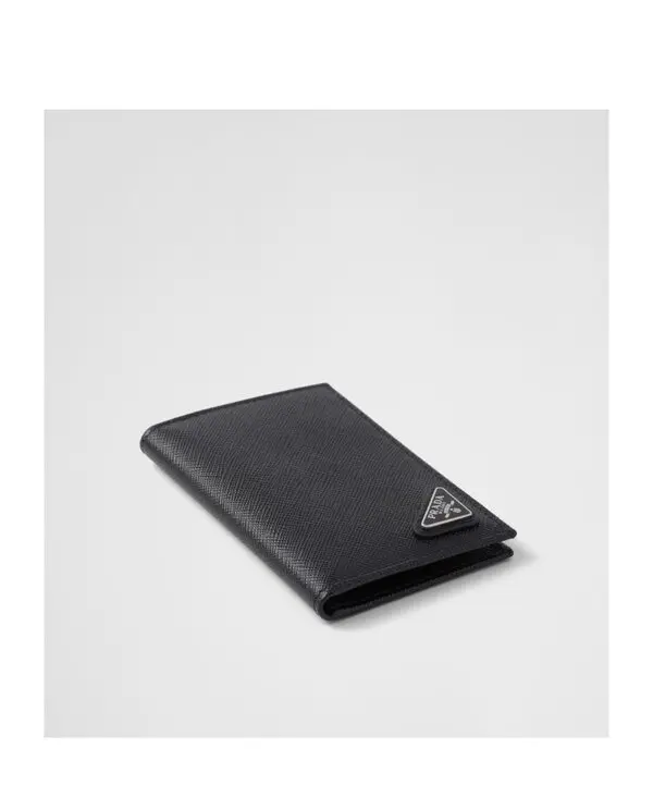 Prada Triangle Logo Bifold Wallet - Black