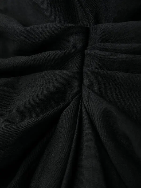 Jacquemus Asymmetric Draped Midi Dress - Black