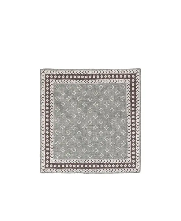 Brunello Cucinelli Silk Graphic-print Scarf - Gray