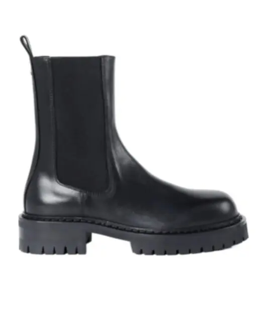 ANN DEMEULEMEESTER Elastic-panel Leather Boots