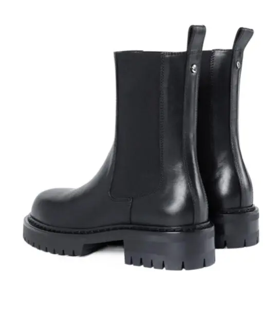 ANN DEMEULEMEESTER Elastic-panel Leather Boots