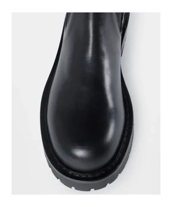 ANN DEMEULEMEESTER Elastic-panel Leather Boots