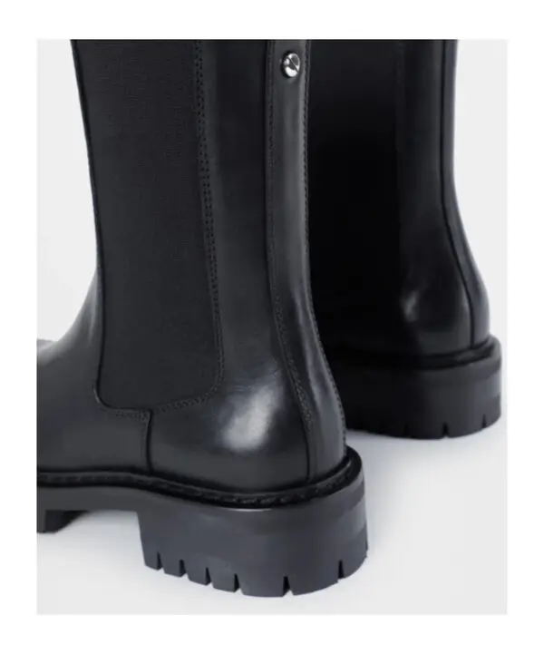 ANN DEMEULEMEESTER Elastic-panel Leather Boots