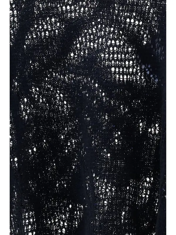 Brunello Cucinelli Openwork Knit T-shirt With Sequins