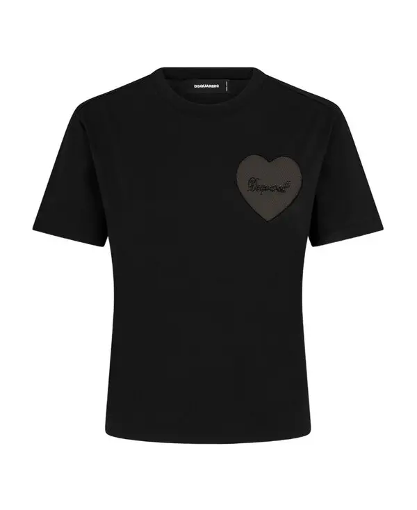 Dsquared2 Heart Tulle Detailed T-shirt