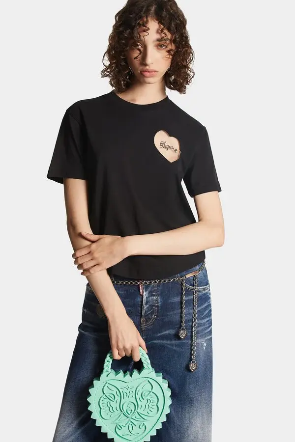 Dsquared2 Heart Tulle Detailed T-shirt