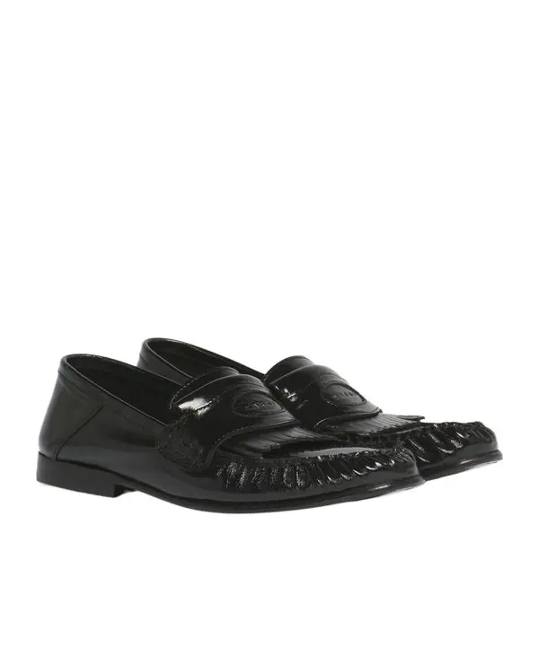 Marni Collapsible Heel Tassel Loafers - Black