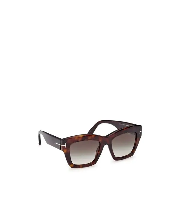 TOM FORD Luna Square Frame Sunglasses - Multicolor
