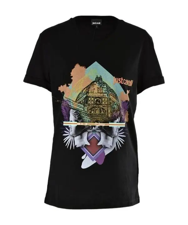 Just Cavalli Logo Short-sleeved T-shirt - Black