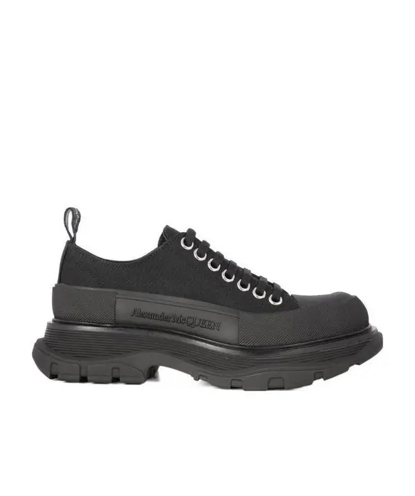 Alexander McQueen Tread Slick Platform Lace-up Sneakers - Black